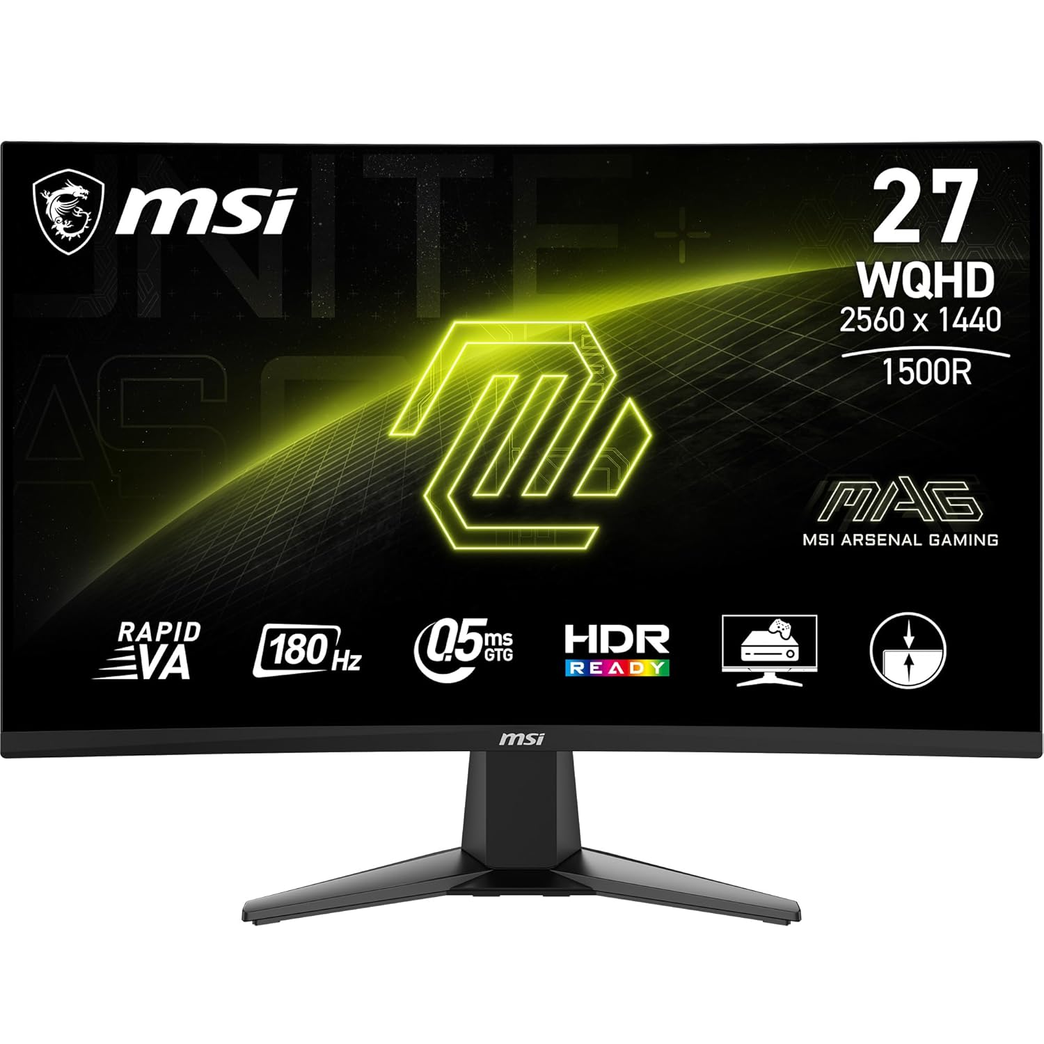 MSI MAG 27CQ6F 27 INCH 2K WQHD CURVED GAMING MONITOR– Vishal Peripherals