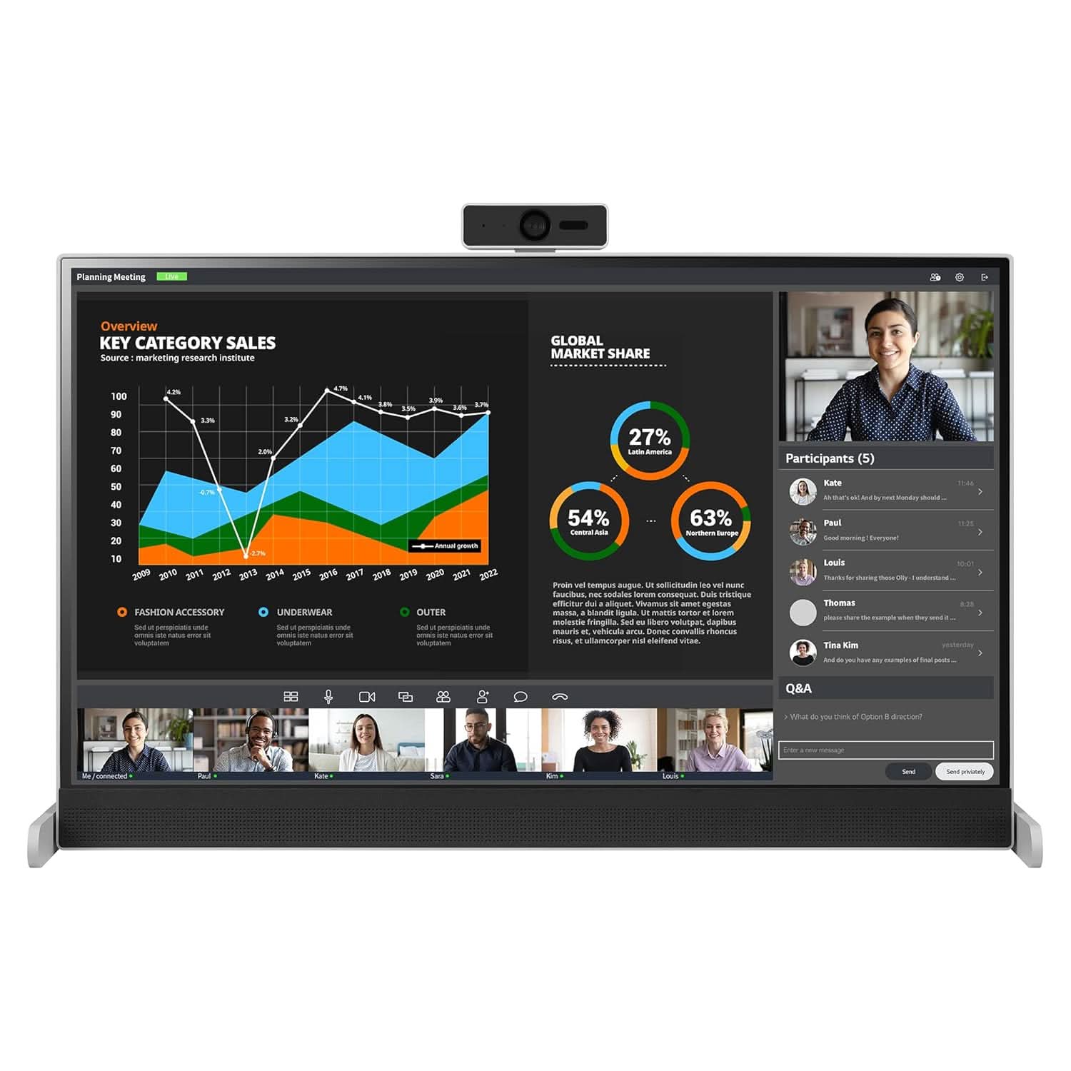 LG LIBERO MONITOR 27 INCH QHD WITH DETACHABLE FULL HD WEBCAM, BUILT-IN