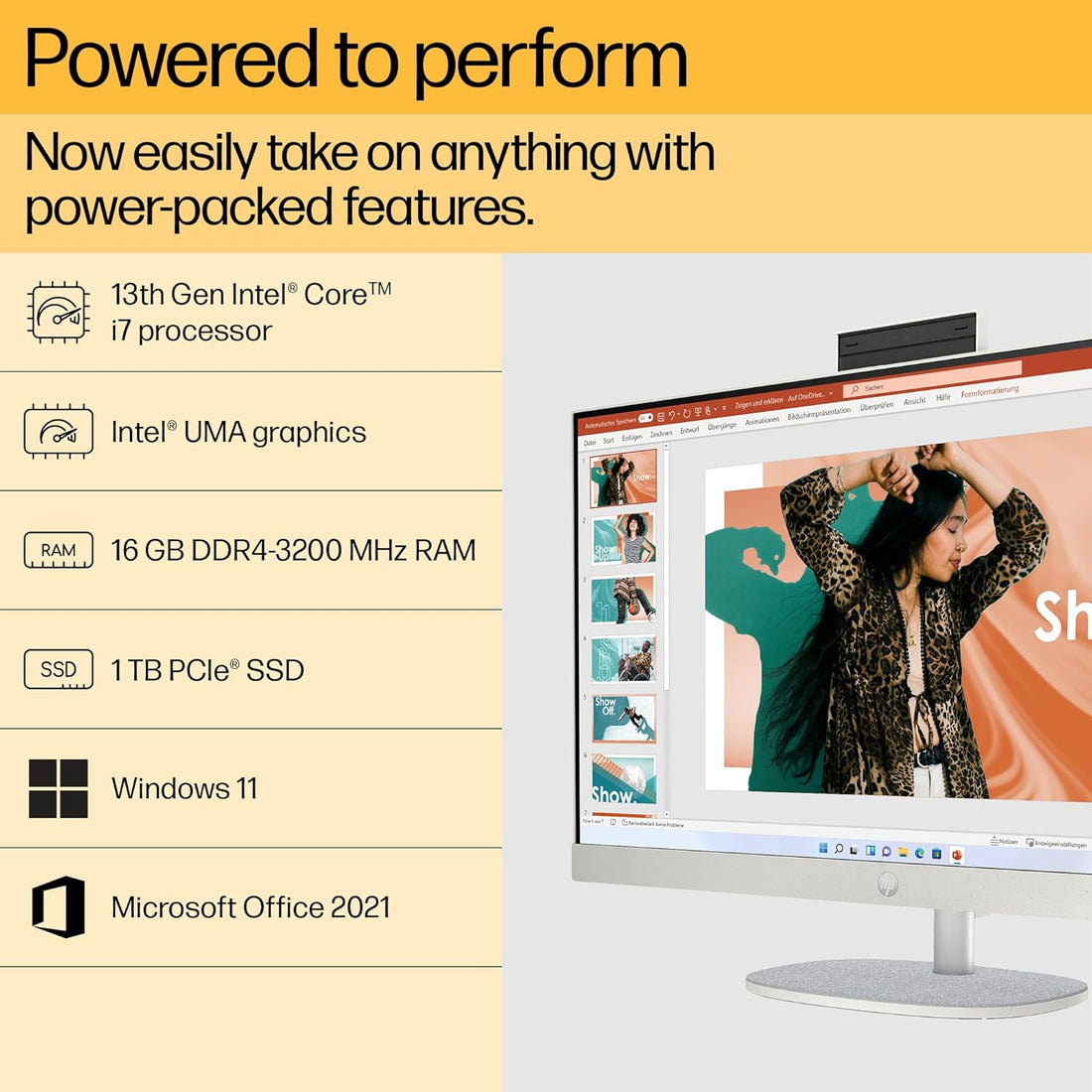 HP ALL-IN-ONE PC 13TH GEN INTEL CORE I7 27 INCH (68.6CM) FHD 16GB RAM,