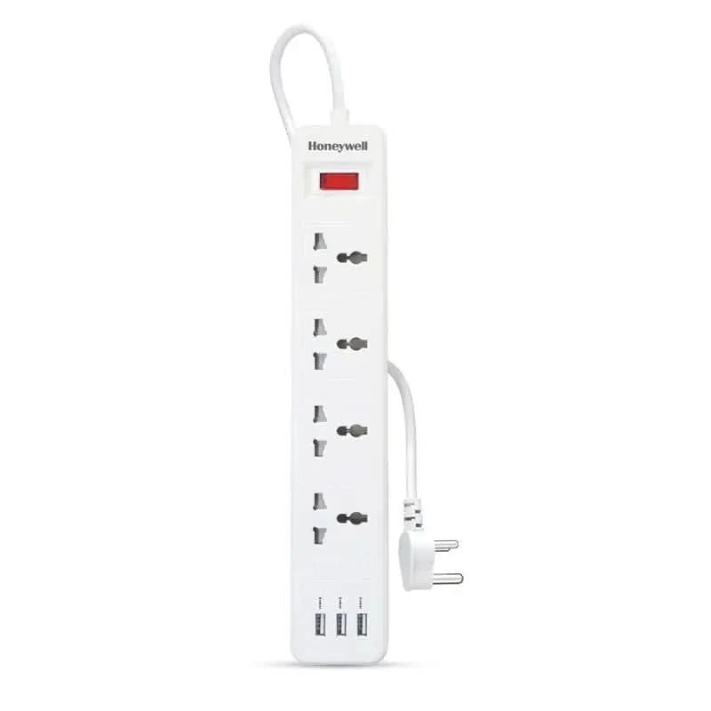 Honeywell 4 Outlet Extension Board with Master Switch, 6 Amps, 250V, 3