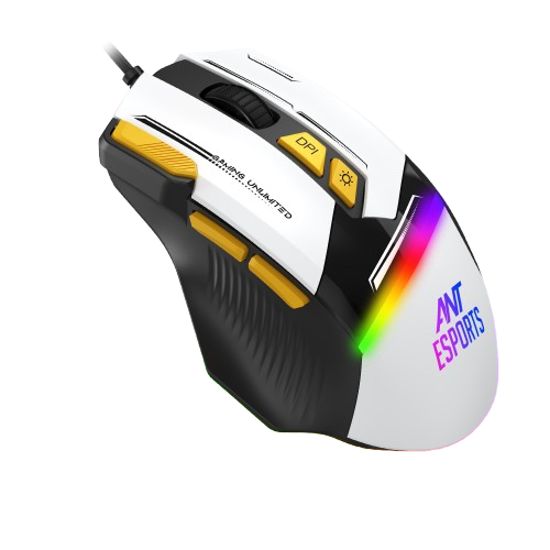 ANT ESPORTS GM333 RGB WIRED HIGH END OPTICAL ERGONOMIC GAMING MOUSE BL ...