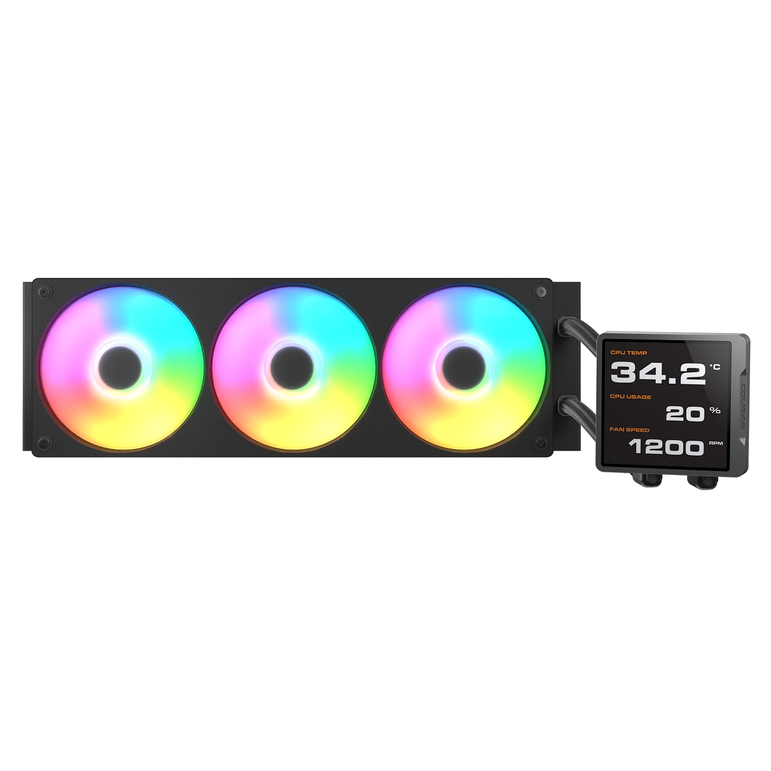Cougar Poseidon Vistek Pro ARGB 360 Black LCD Liquid Cooler