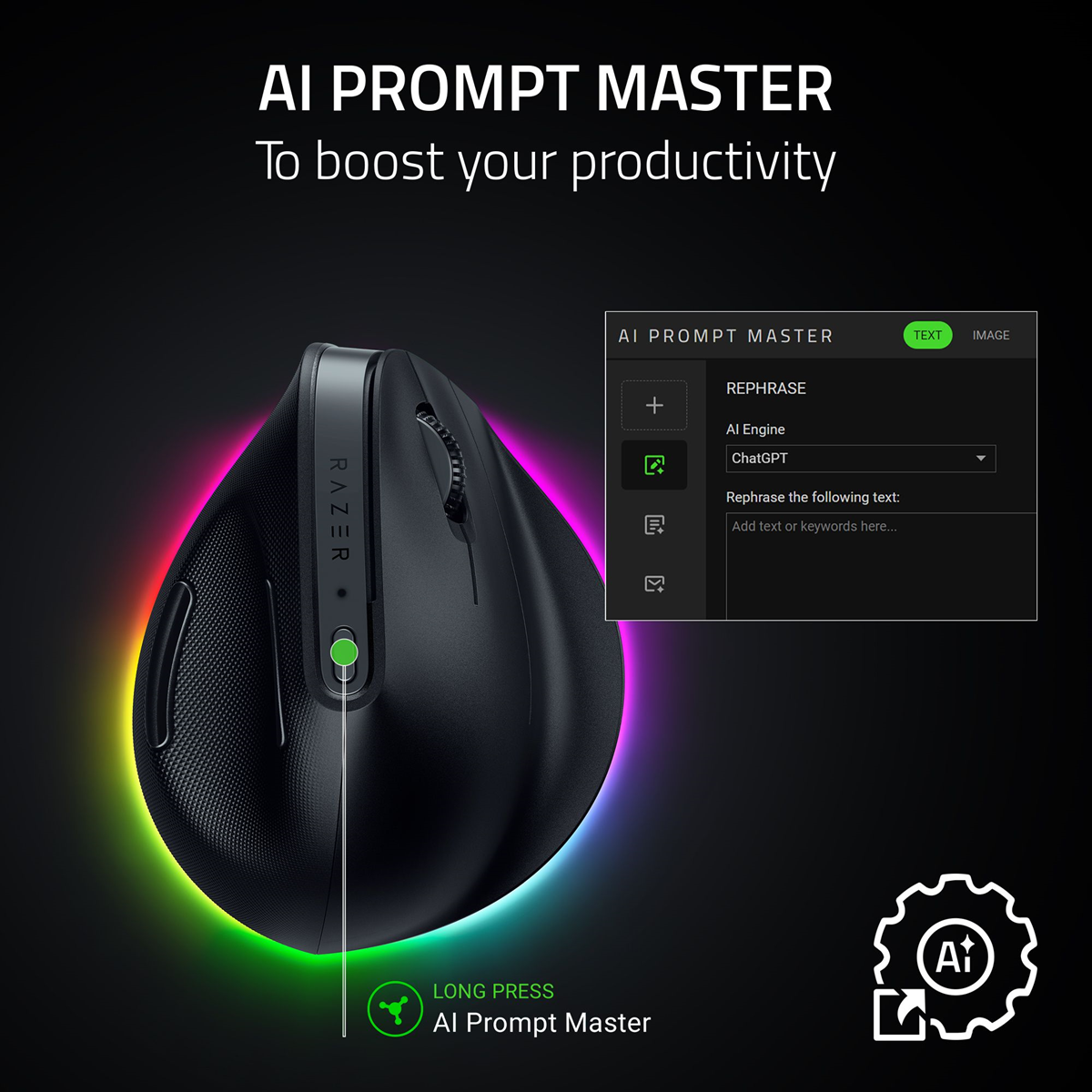 RAZER PRO CLICK V2 | WIRELESS VERTICAL ERGONOMIC MOUSE RZ01-05250100-R ...