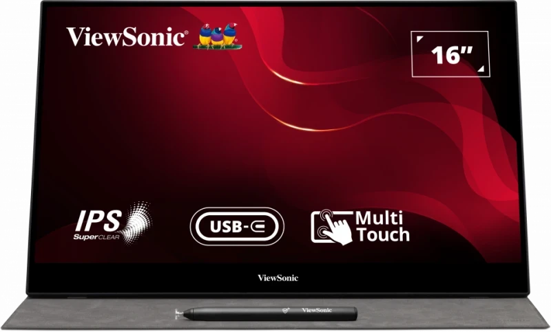 VIEWSONIC PORTABLE TOUCH MONITOR TD1655, 15.6 INCH(39.624 CM) 1920 X 1